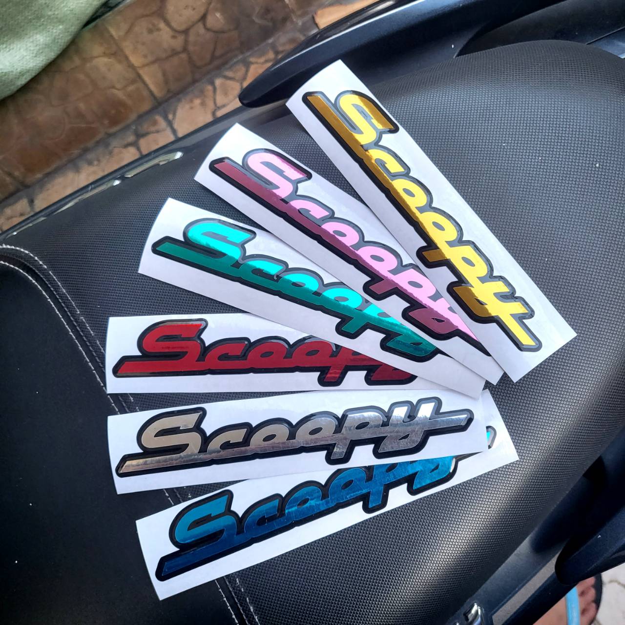 Stiker SCOOPY MATIC Stiker SCOPY chrome premium panjang 18 cm stiker ...