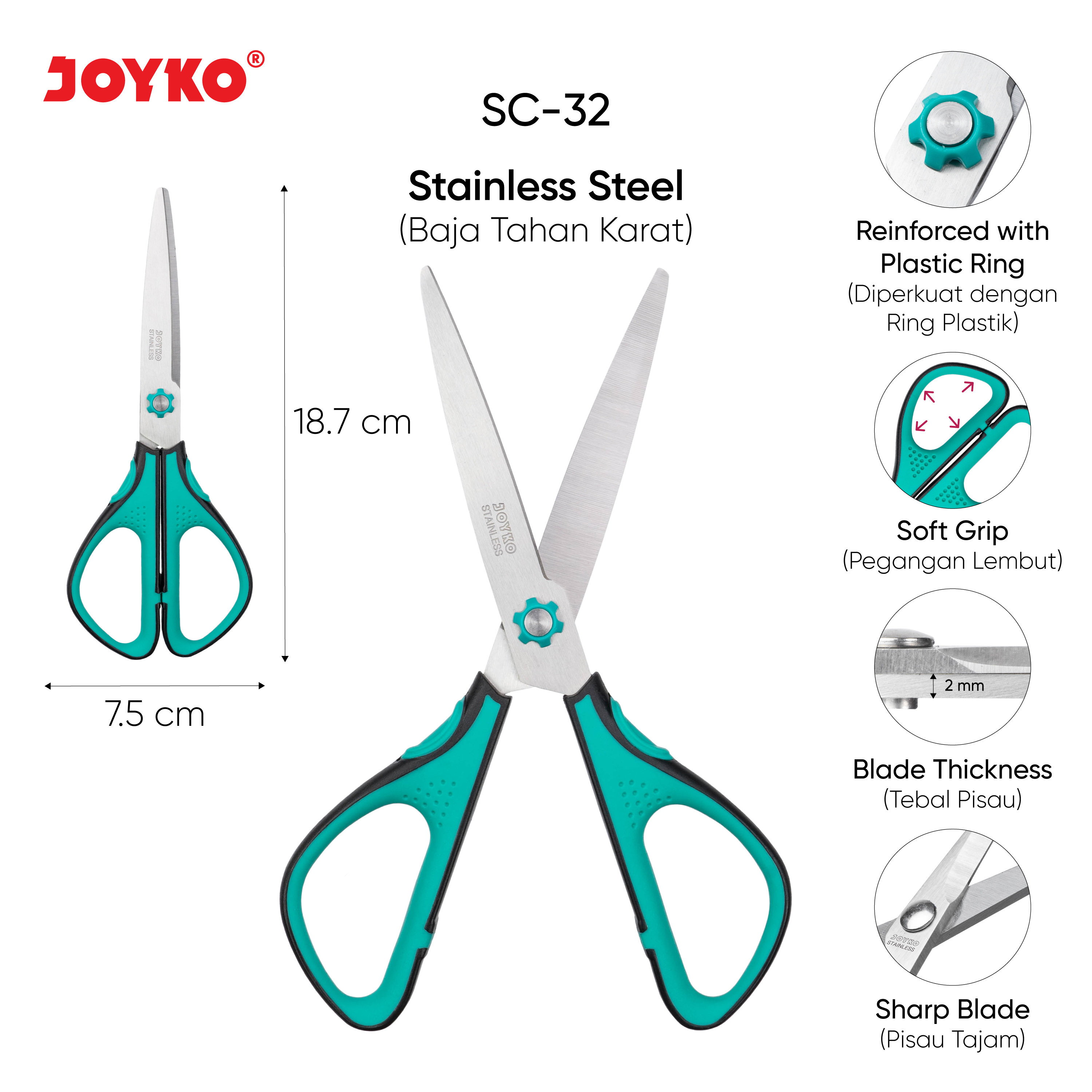 Gunting Scissors Joyko SC-29 ~ 32 | Lazada Indonesia