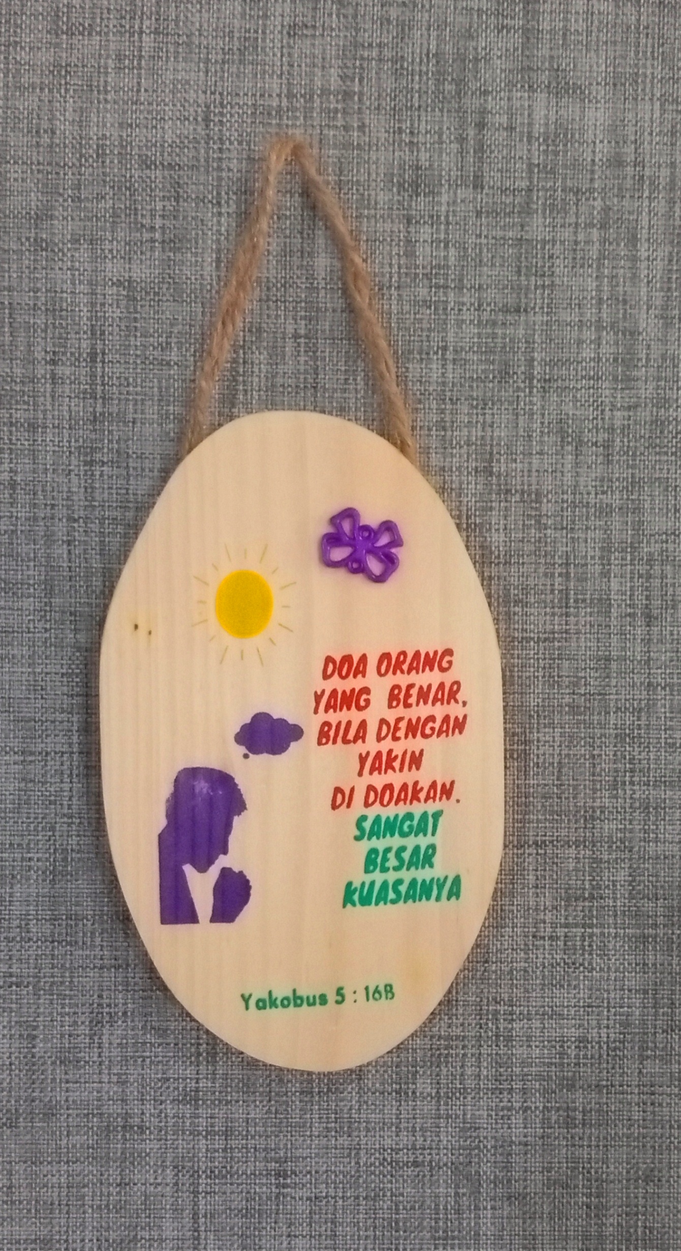 Hiasan Dinding Kayu Rohani - Minimalis Bermotif Tulisan Ayat Alkitab ...