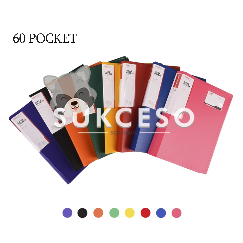 Inter X Clear Holder Ukuran Folio Isi 60 Pocket / Map Dokument Folder ...