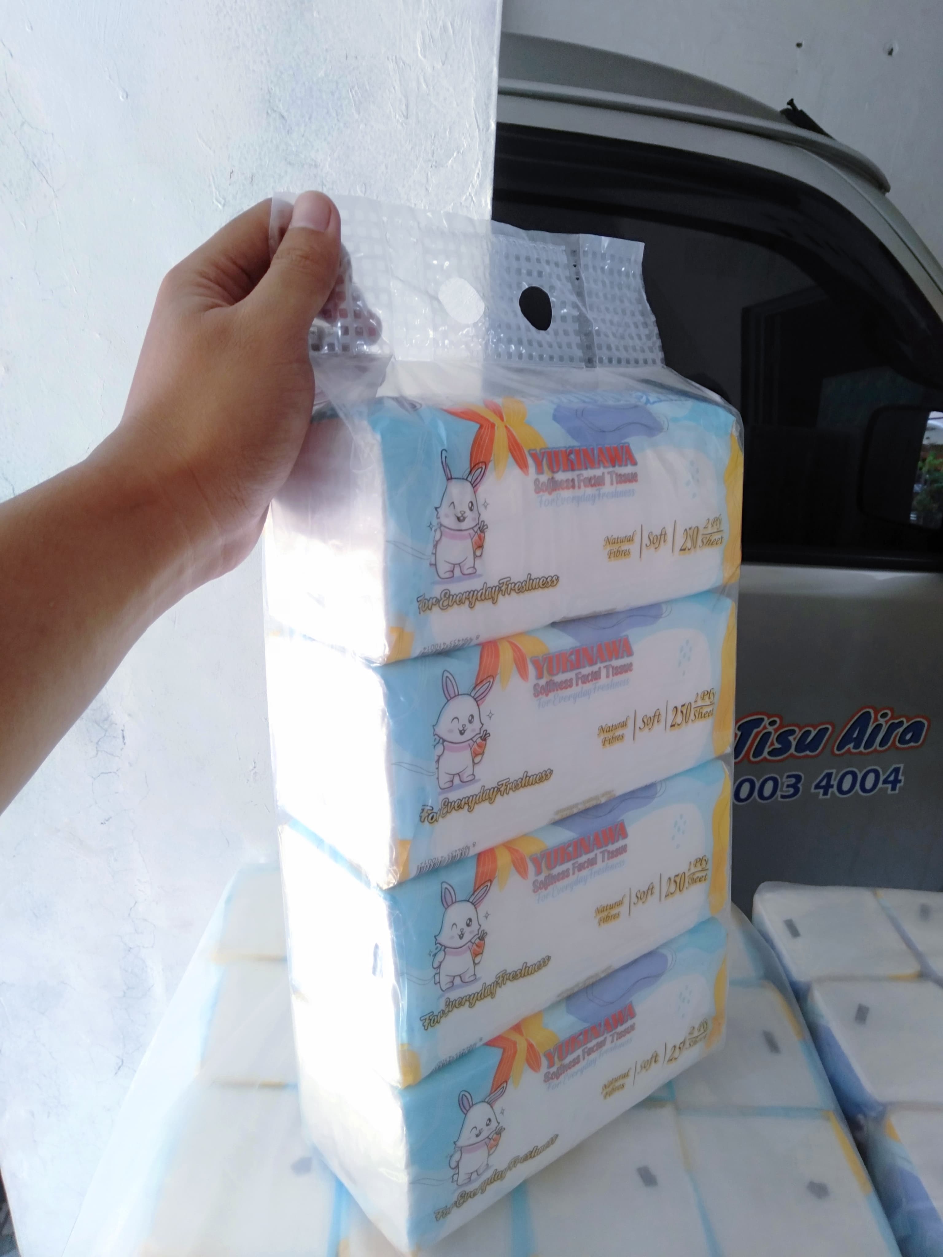(bundle isi 4) Facial tissue YUKINAWA tisu wajah banded lebih hemat 180 ...