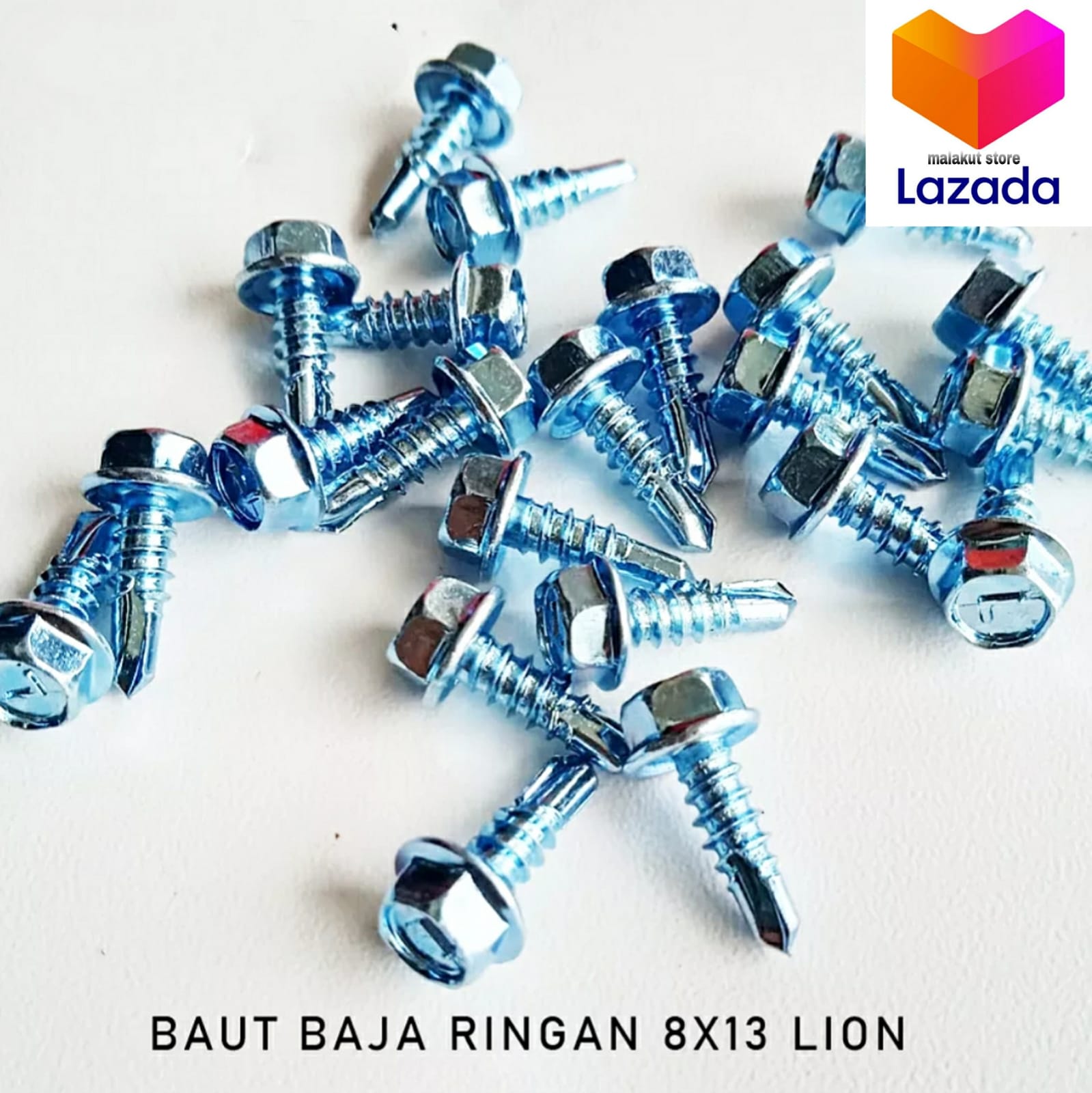 Baut Baja Ringan drilling Roofing atap Galvalum 8x13 100pcs baut baja ...