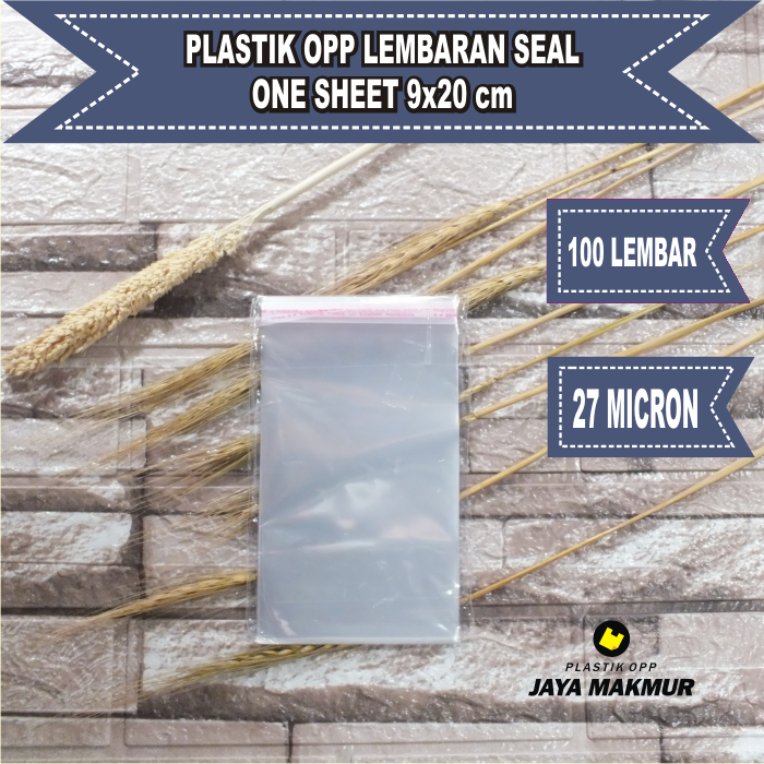 Plastik OPP Seal Lembaran 9 x 20 Cm Plastik One Sheet Kue Basah 100 ...
