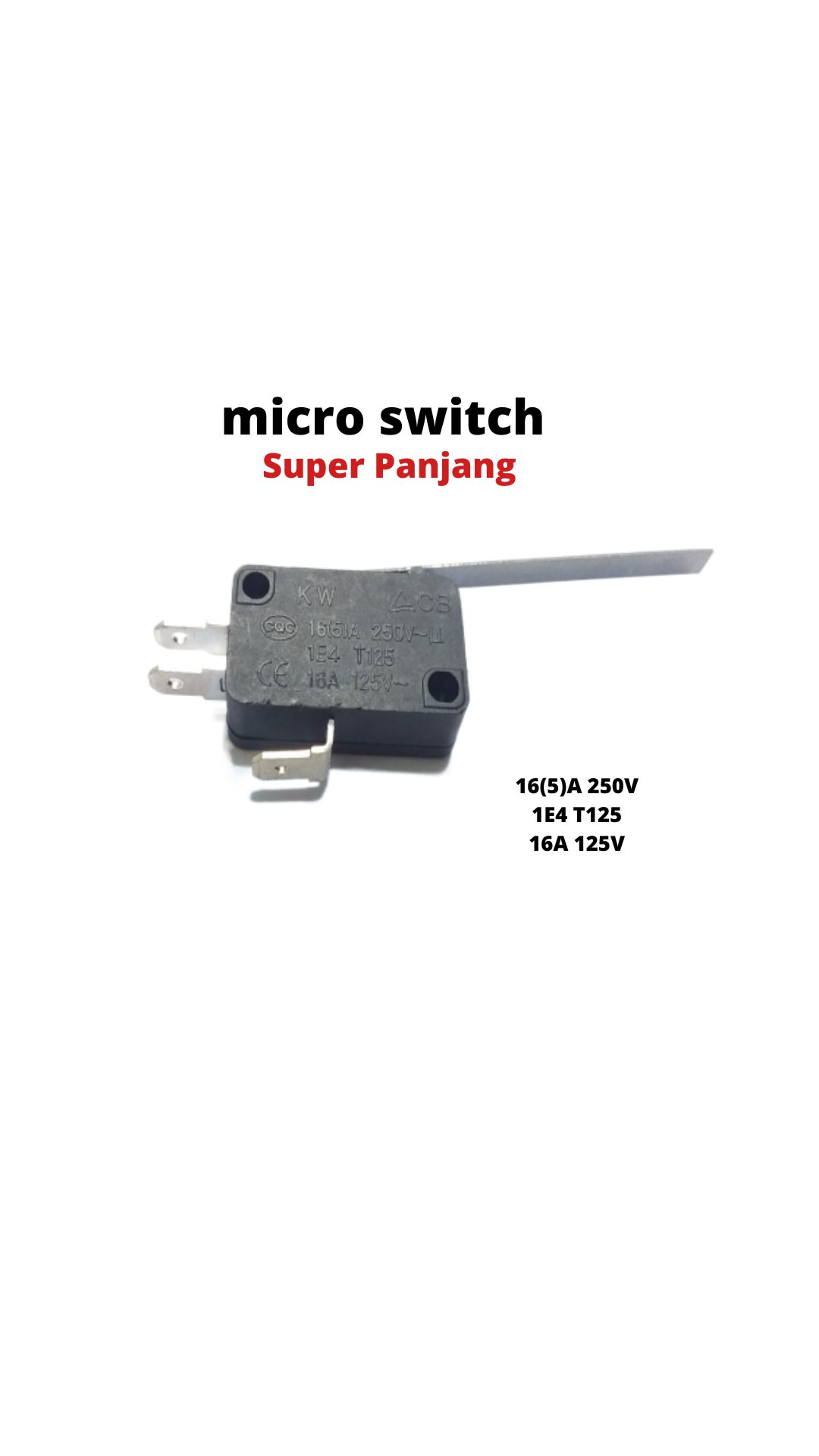 Micro / Limit Switch Plus Plat Super Panjang Tanpa Roda - Untuk Saklar ...