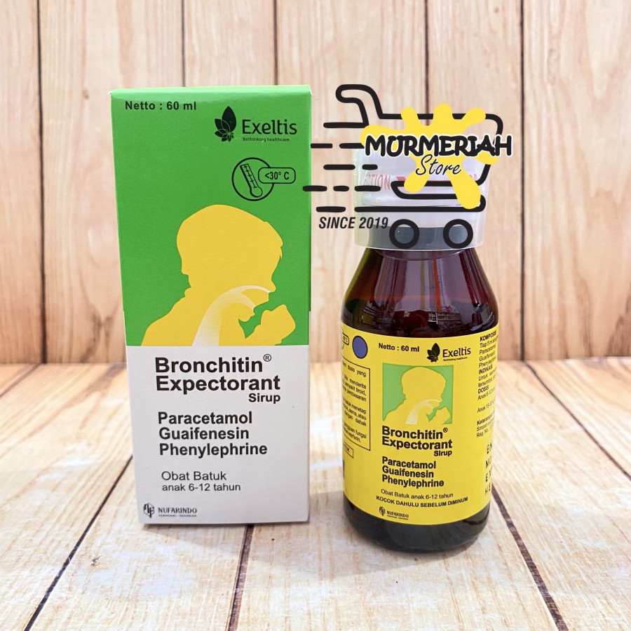 BRONCHITIN EXPECTORANT Syrup 60 ml-Sirup Obat Batuk,Demam & Pilek ...