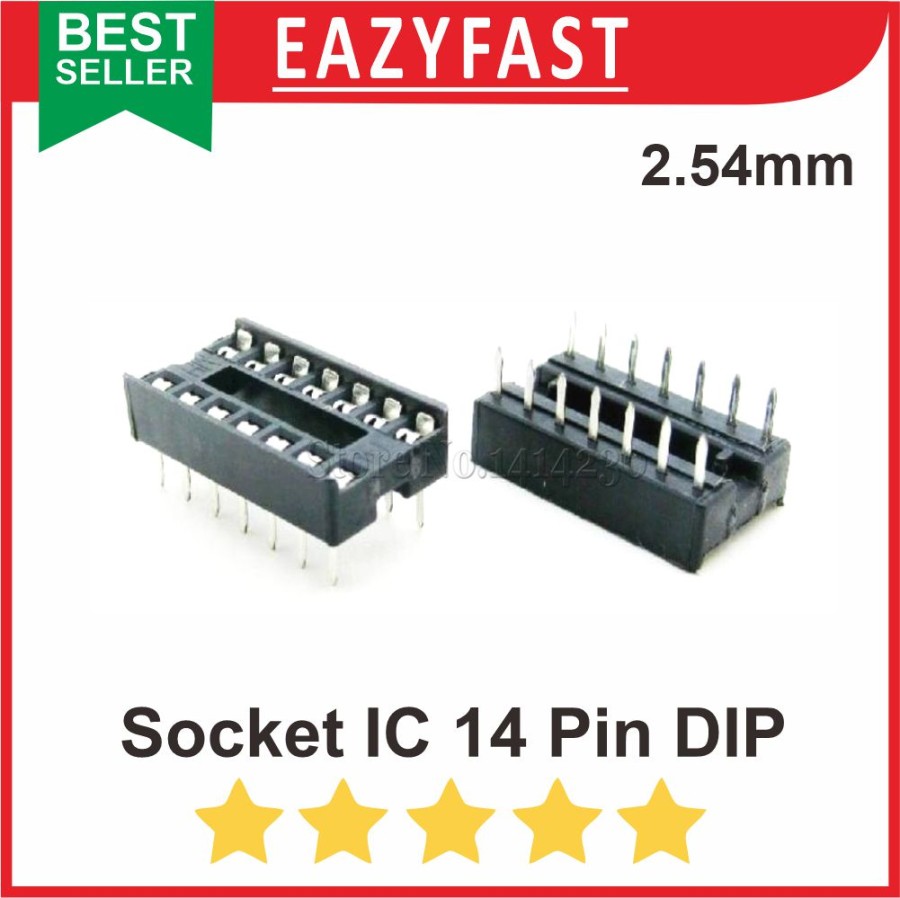Socket IC 14P 14 P Pin Kaki DIP Skinny Soket Rumah Dudukan Adapter | Lazada Indonesia
