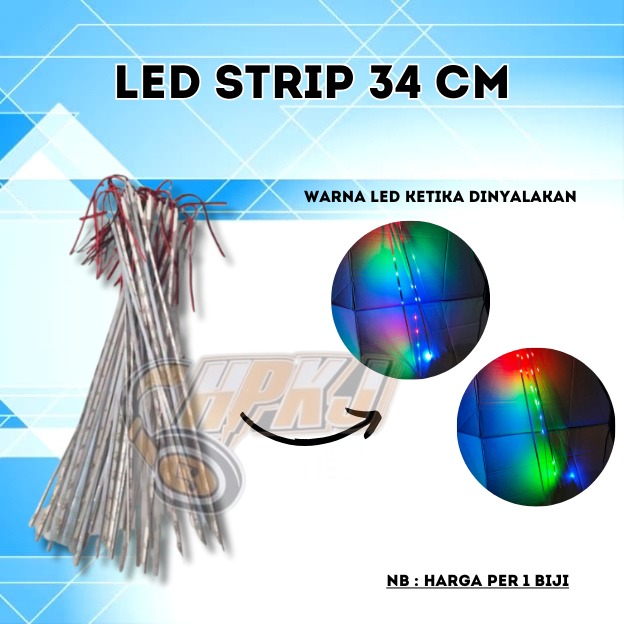 LAMPU LED STRIP 34CM 5V - 12V RGB led strip rgb 34cmm 11 led nyala ...