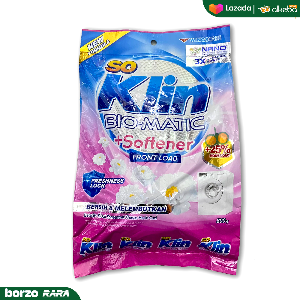 Soklin Deterjen bubuk Bio Matic +Softener Front Load 800g | Lazada ...