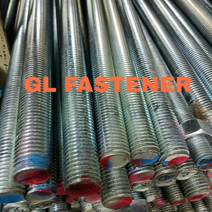 Long Drat 5/8 inch Putih As Drat / Galvanis 5/8 x 1000 mm / 1 Meter ...