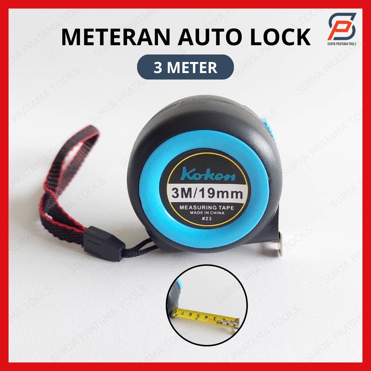 METERAN AUTO STOP 3 METER / METERAN TUKANG 3M AUTO LOCK 3 METER ...
