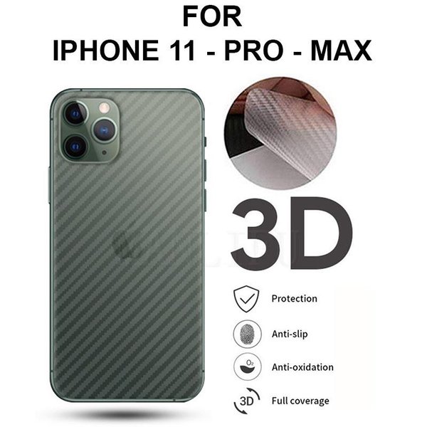 SKIN CARBON IPHONE 11 PRO MAX | GARSKIN CARBON 3D STIKER BACK FILM ...