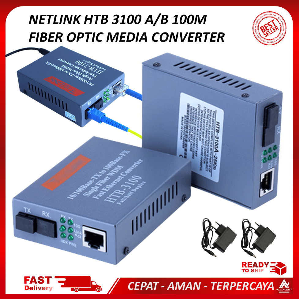 Htb 3100 Fiber Optic Optical Media Converter Htb 3100 Netlink 10 100