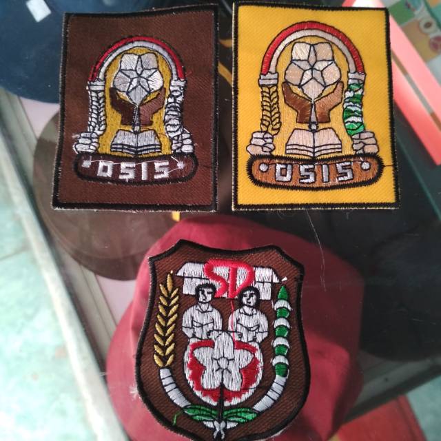 [GROSIR] Logo bendera merah Putih Logo Sekolah SD SMP SMA Badge bordir ...