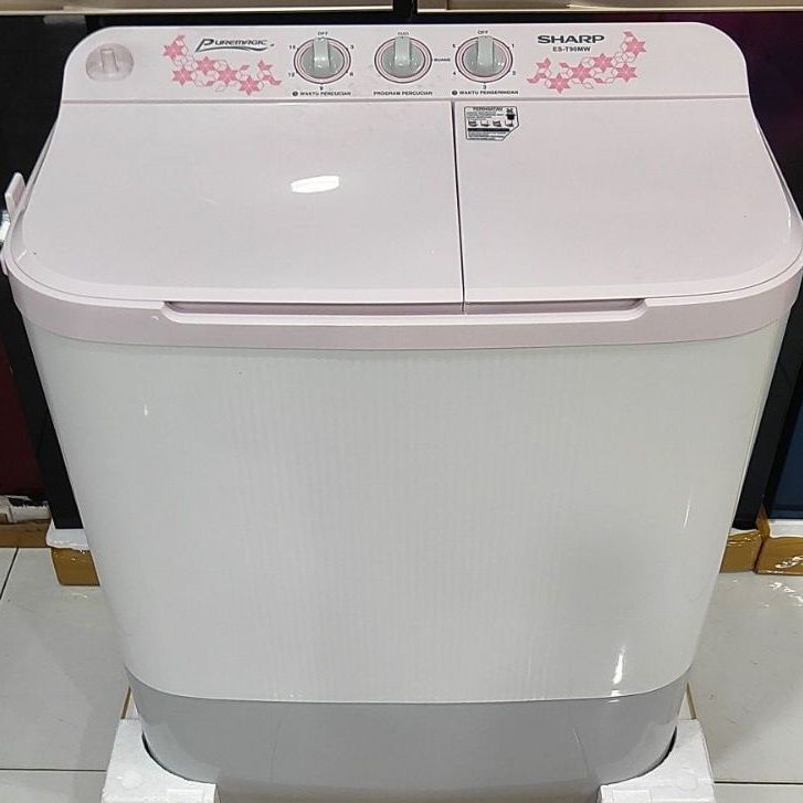 Mesin cuci Sharp 2 Tabung ES-T90MW Garansi Resmi khusus jawa barat | Lazada Indonesia