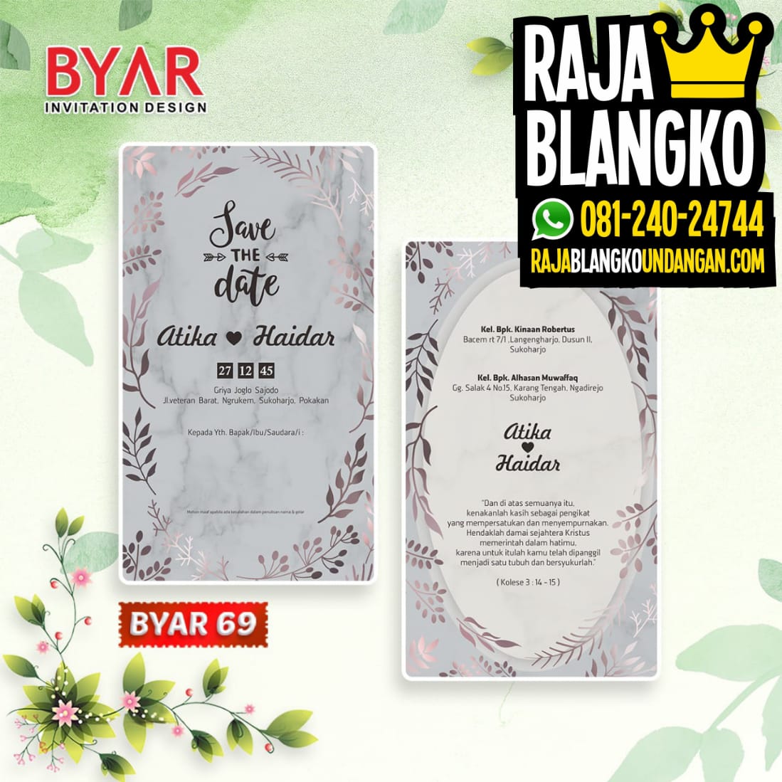 BLANGKO UNDANGAN BYAR 69 | RAJA BLANGKO UNDANGAN | Lazada Indonesia