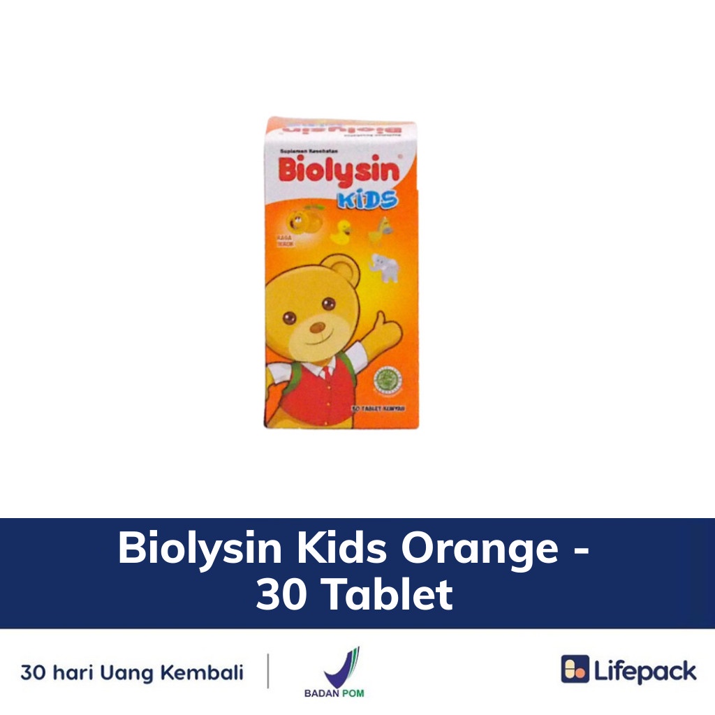 Biolysin Kids - 30 Tablet - Vitamin Tablet Hisap Anak - LIFEPACK ...