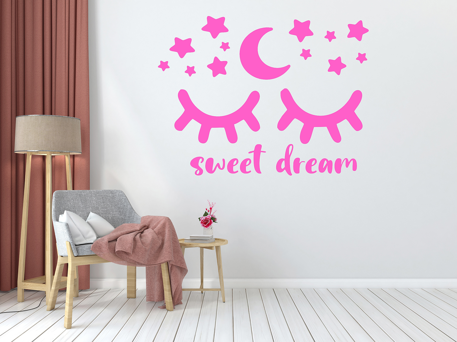 STIKER SLEEP EYES DINDING KAMAR TIDUR WALL STICKER DINDING BULU MATA ...