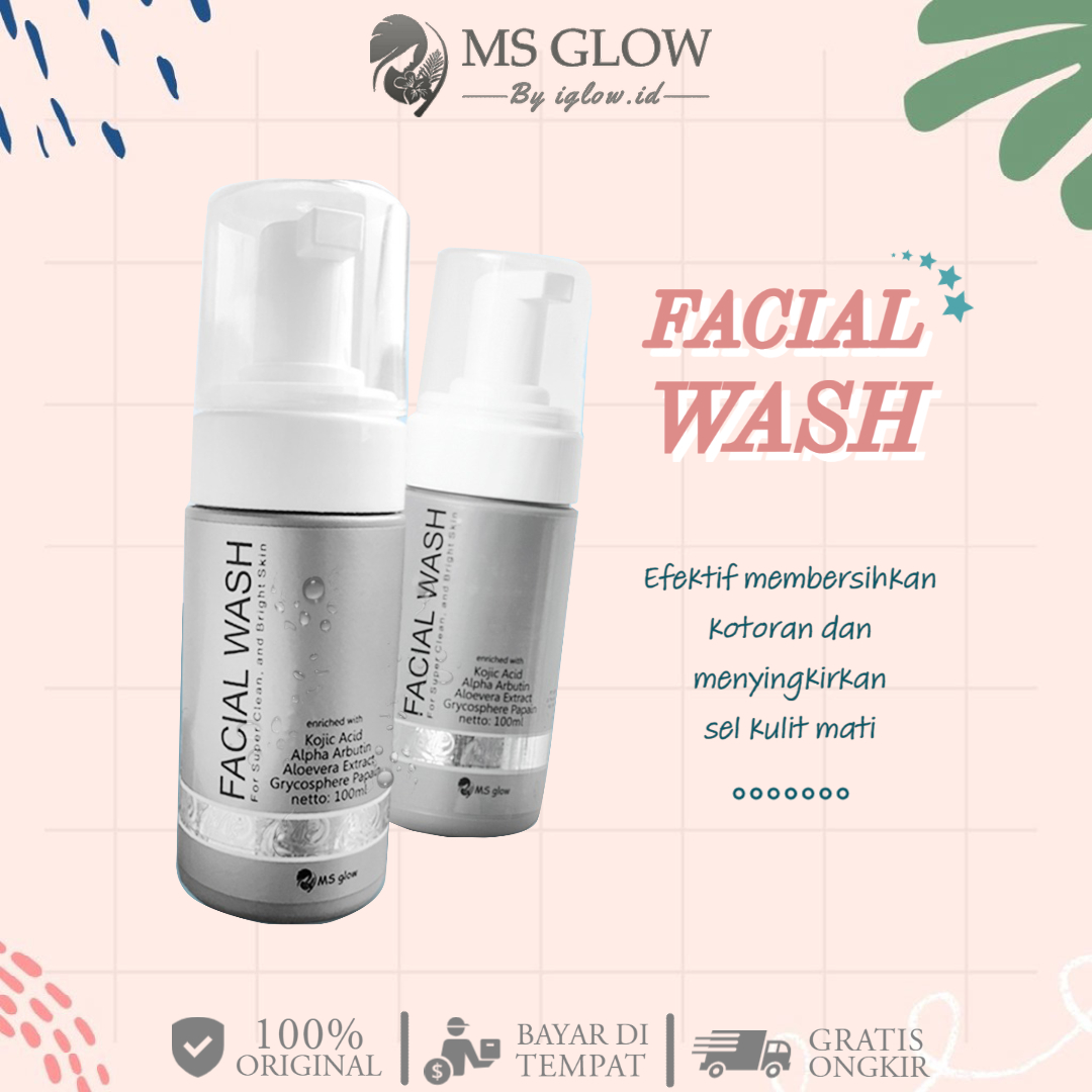 MS GLOW Facial Wash Original Sabun Wajah MS Glow Makassar | Lazada ...