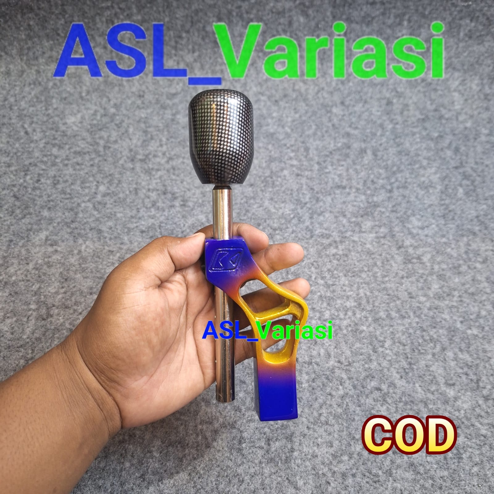 Shift Knob Ekstender Mobil Set Tuas Persneling Burn Tip Blue karbon ...