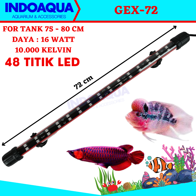 INDOAQUA - Lampu Celup Tanning Arwana 10000 Kelvin LED RGB | Lampu ...