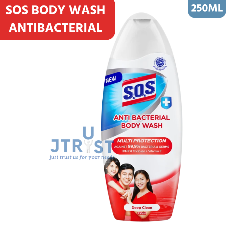 SOS Body Wash Anti Bacterial Kemasan Botol 250ML | Lazada Indonesia
