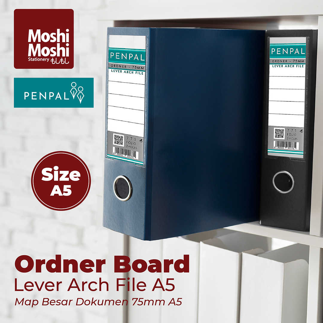 Ordner Board A5 Paper Lever Arch File Map Besar A5 Kertas Dokumen 75mm ...