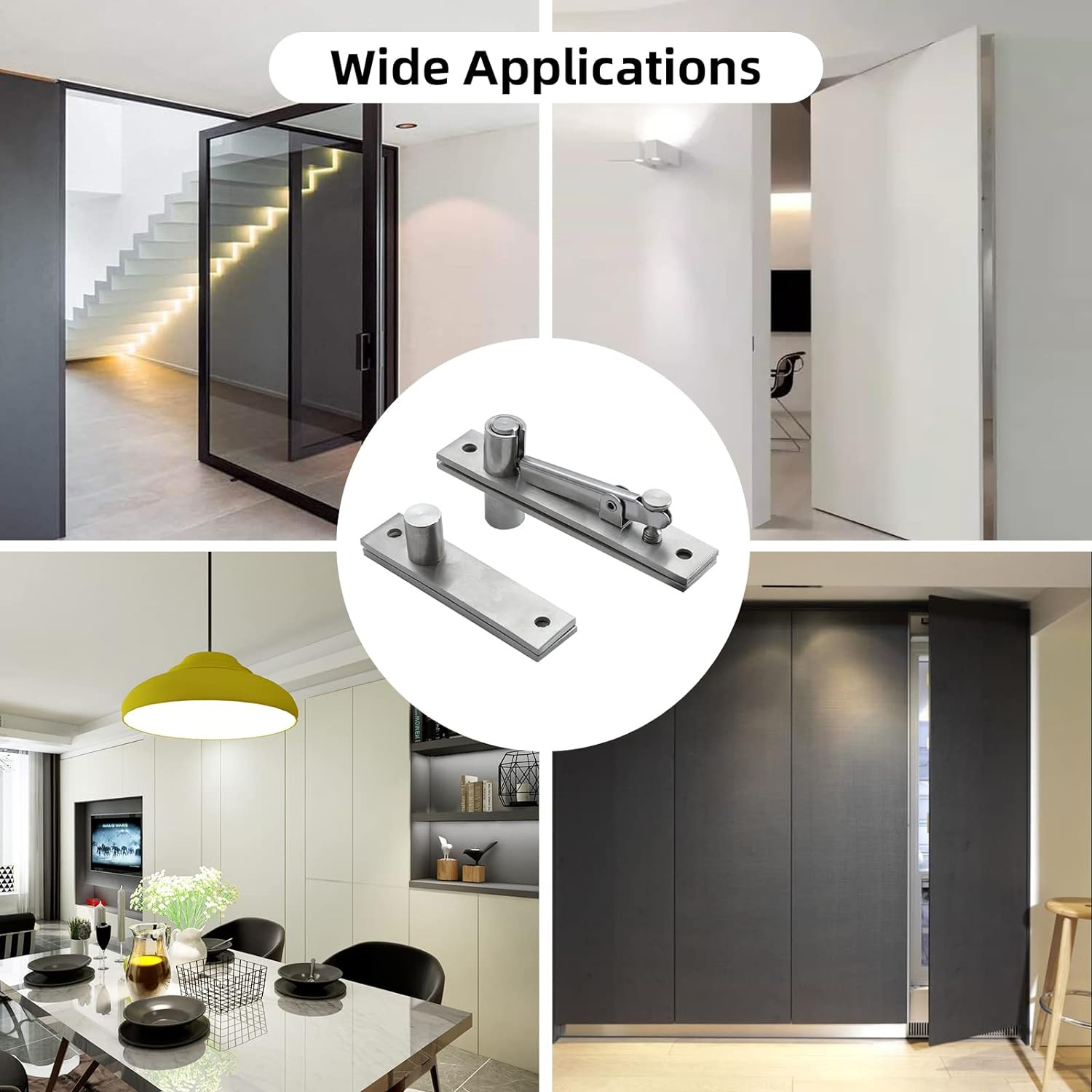 Engsel Pivot Atas Bawah Set Engsel Pintu Ayun Stainless Steel Tanam ...