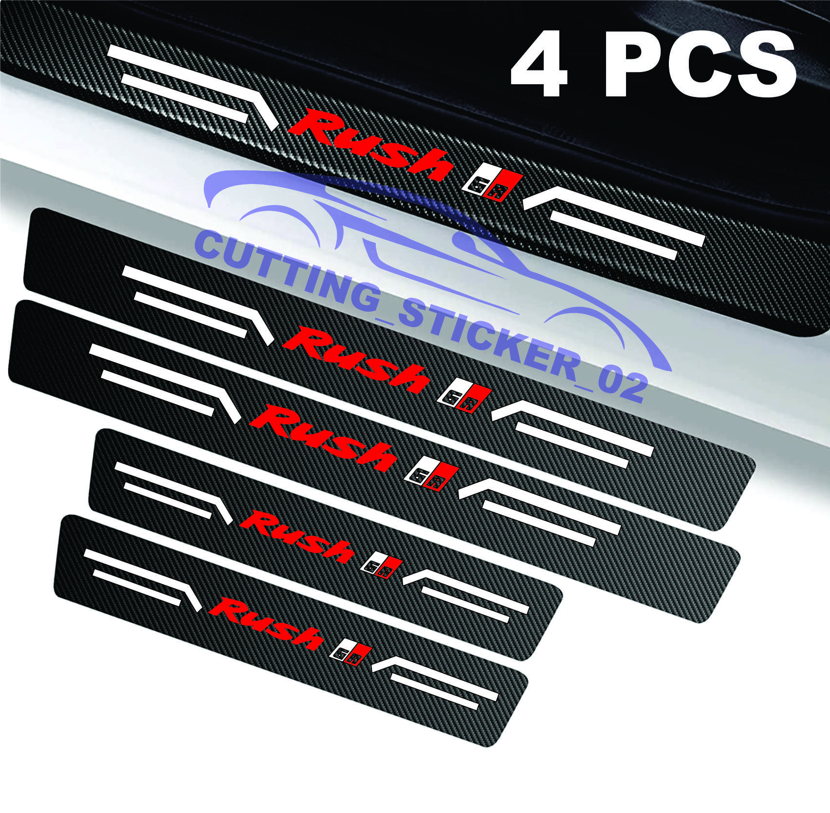 Stiker rush gr sport mobil sticker carbon 3d rush gr gazoo racing mobil ...