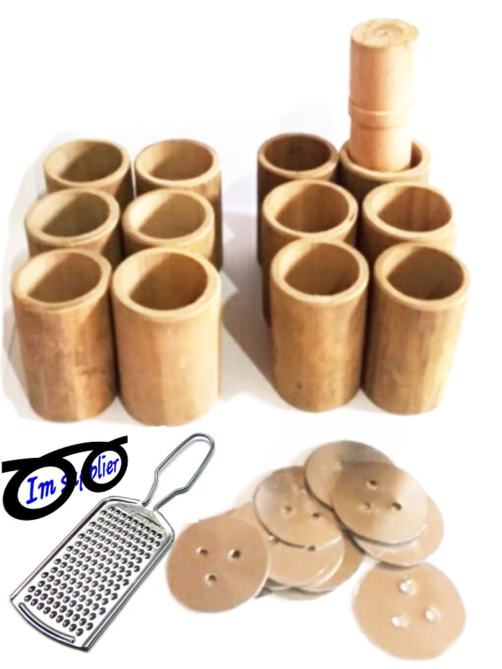 CETAKAN KUE PUTU BAMBU SATU SET DENGAN SODOKAN COIN DAN PARUDAN KEJU ...