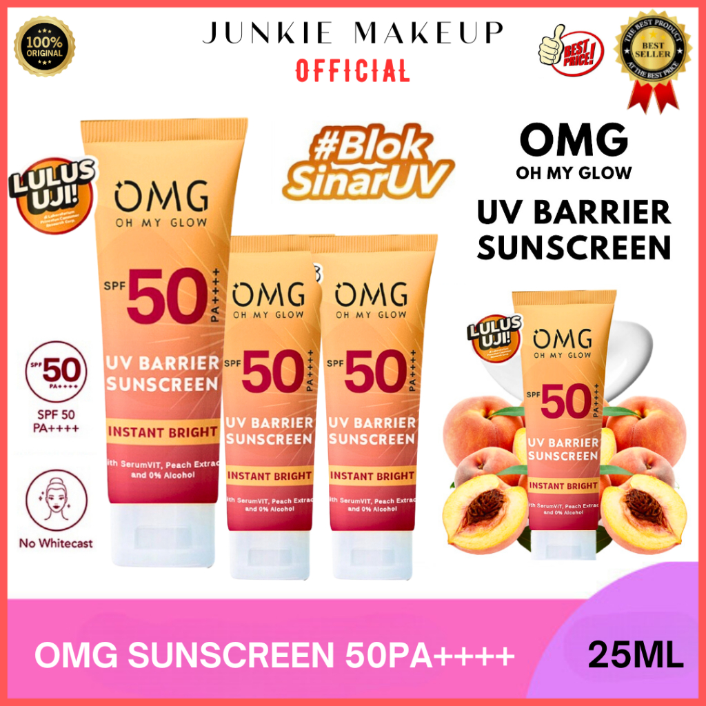 𝗝𝗨𝗡𝗞𝗜𝗘 𝗠𝗔𝗞𝗘𝗨𝗣 -OMG Sunscreen Spf 50 | Oh My Glow Barrier Sunscreen SPF ...