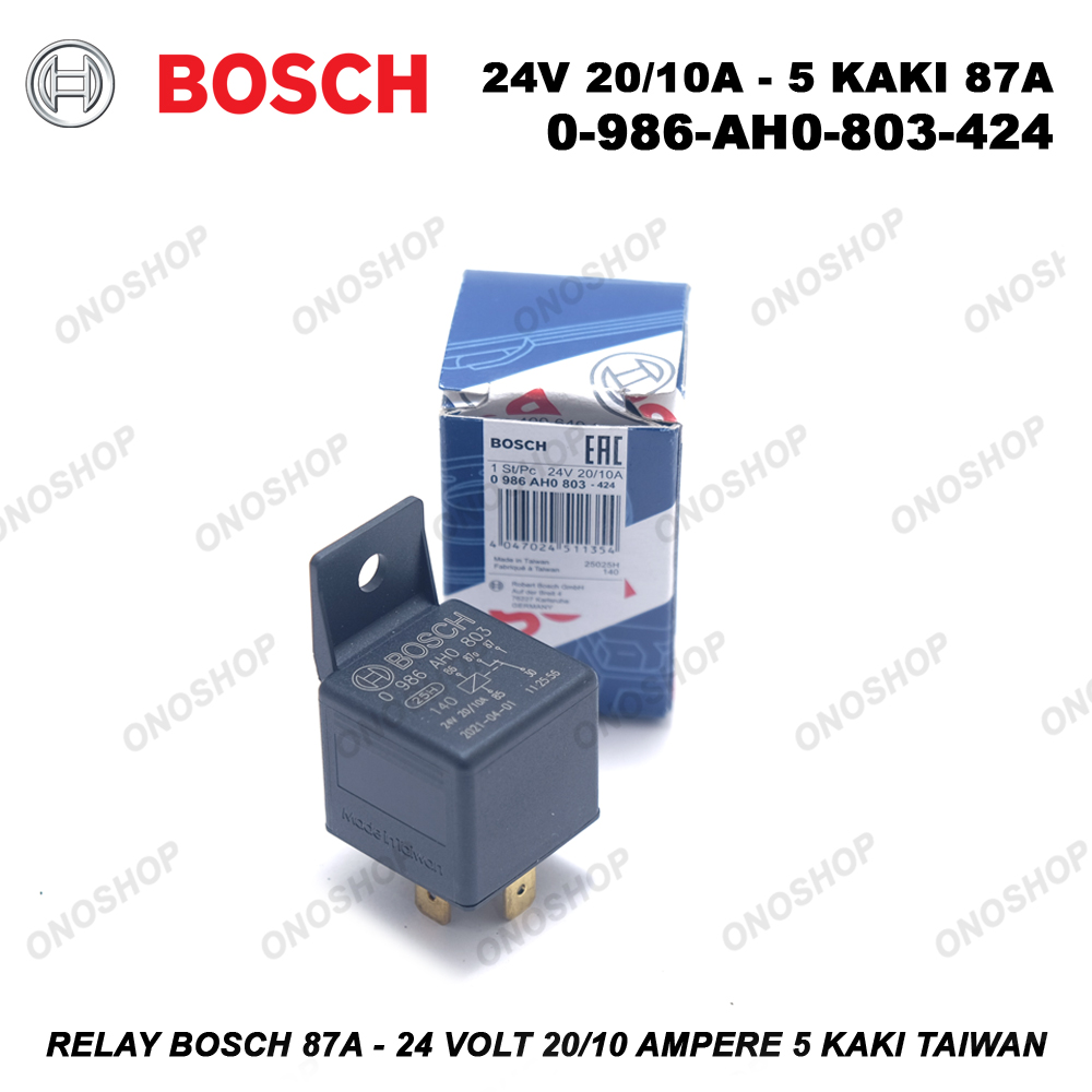 Relay Bosch 87a - 24 Volt 20 Ampere 5 Kaki Taiwan - 0-986-AH0-803-424 | Lazada Indonesia