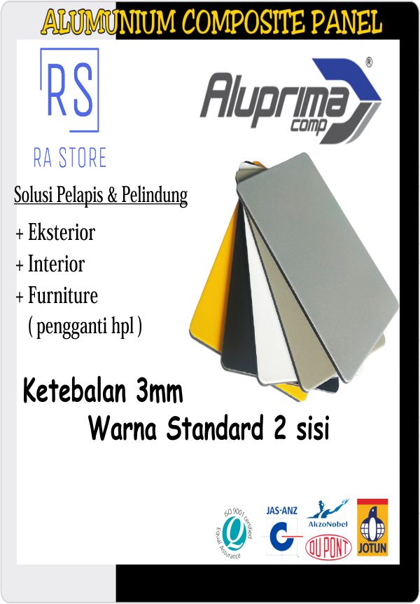 ACP - Alumunium Composite Panel ALUPRIMA tebal 3mm Dark Brown 2 Sisi ...