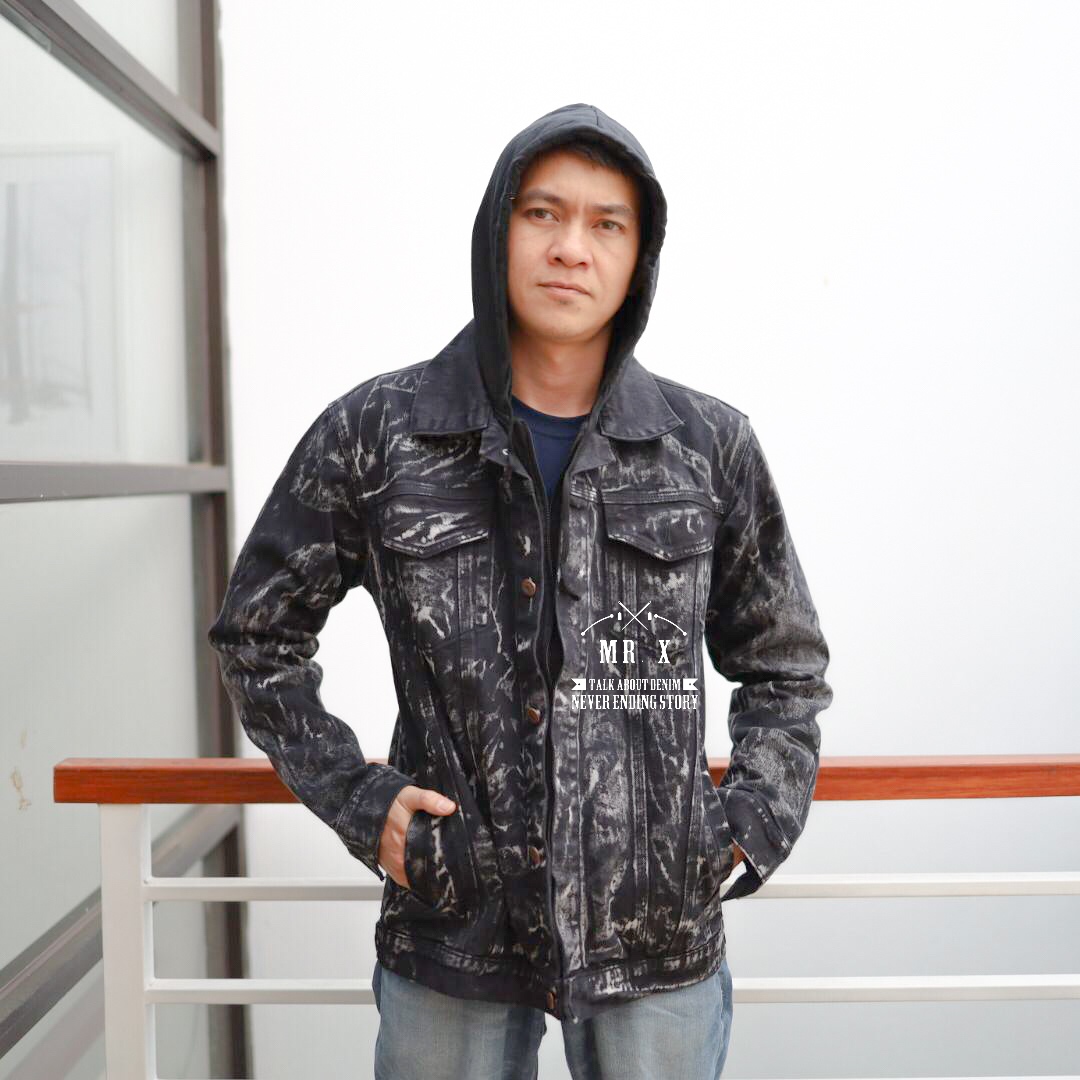 JAKET JEANS DENIM HOODIE BLACK ACIDWASH / JAKET JEANS DENIM HOODIE ...