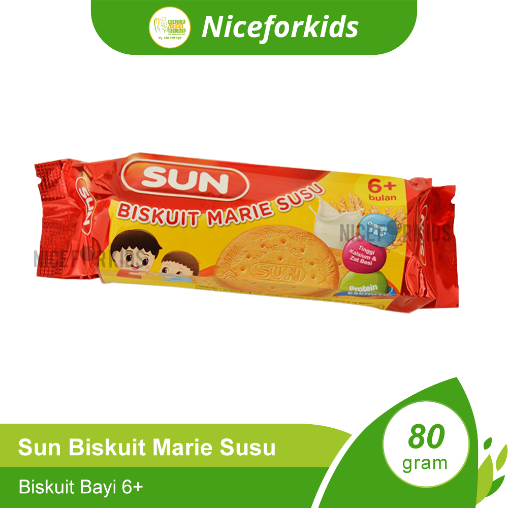 Sun Biskuit Marie Susu Usia 6 Bulan+ Kemasan 80gr / 150gr / Biskuit ...