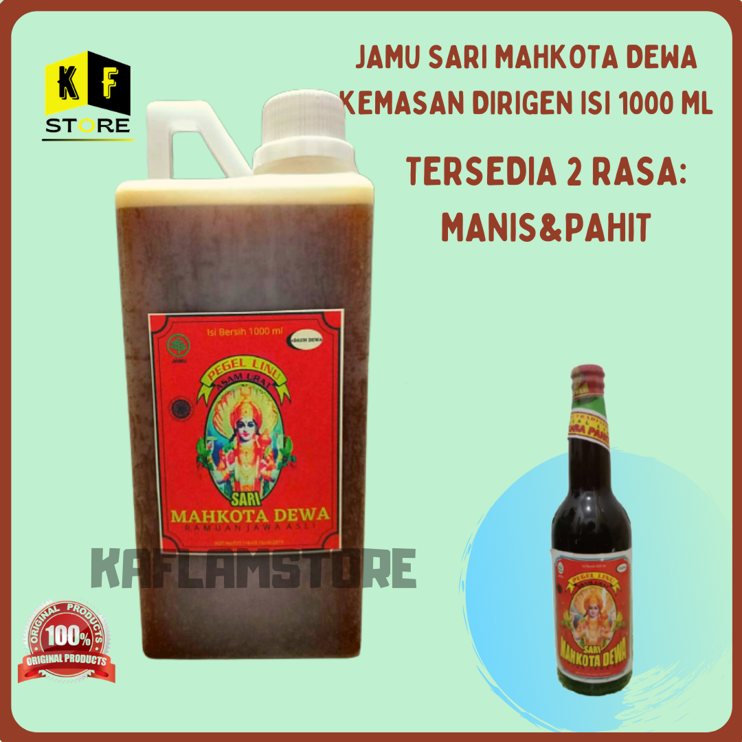 JAMU MAHKOTA DEWA KEMASAN DIRIGEN ISI 1000 ml ORIGINAL//TERSEDIA RASA ...