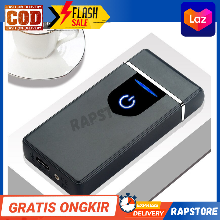 Korek Api Elektrik Pulse Plasma Cross Double Arc Lighter / Korek Api ...