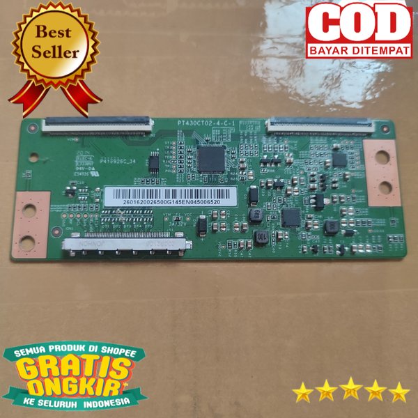 Tcon T con Ticon Tikon board logic panel tv led polytron PLD 43B150 ...