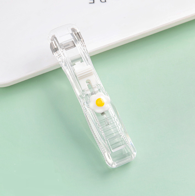 Paper Clipper Pusher Portable Metal Penjepit Kertas Stapler Staples ...