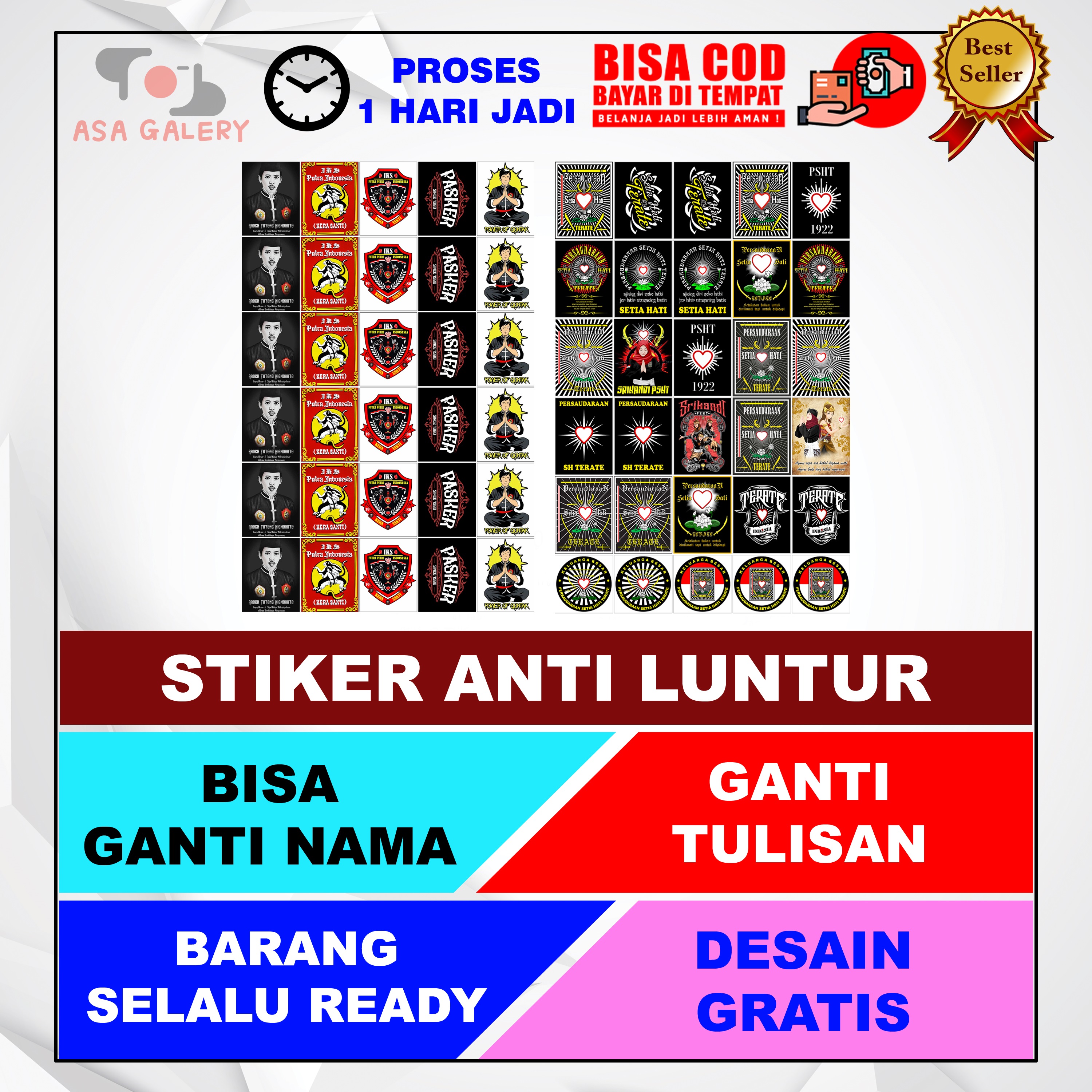 STIKER PSHT, STIKER IKS, BISA GANTI NAMA DAN TULISAN DESAIN GRATIS ...