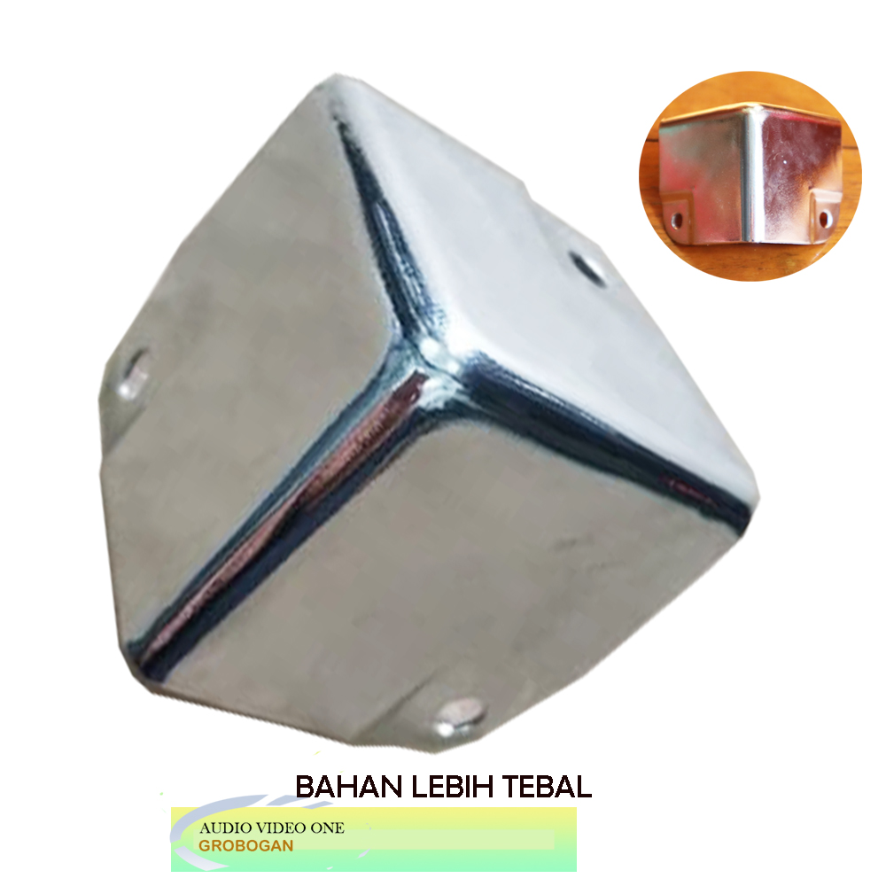 Siku Bok Spiker 3.5x3.5 Cm EP-40 Sudut Box Spiker Besi Silver 3 Lubang ...