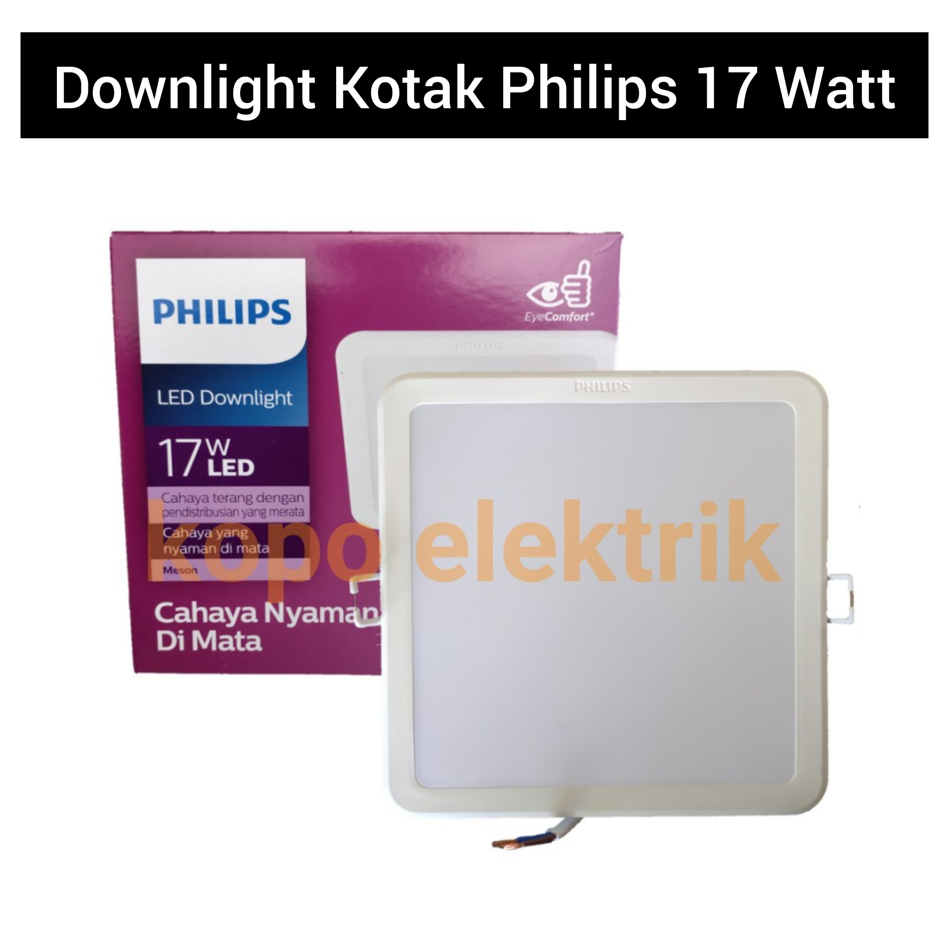 Lampu Led Downlight Philips 17 Watt Kotak | Lazada Indonesia