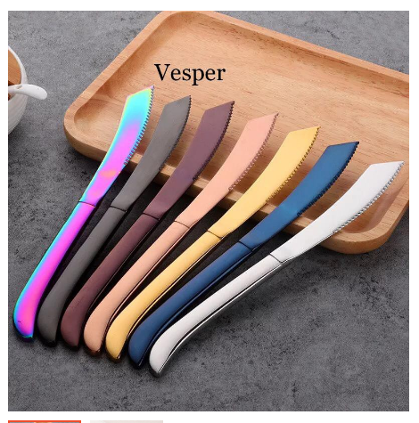 pisau steak korea premium / steak knife stainless / pisau makan pizza ...