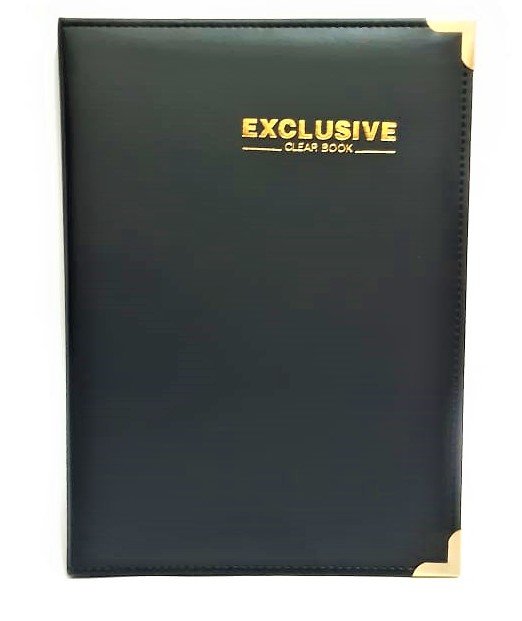 MAP DOKUMEN CLEAR HOLDER HITAM FOLIO F4 20 LBR PVC DISPLAY BOOK ...