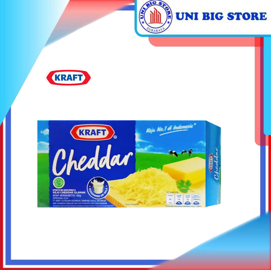 Kraft Keju Cheddar 160 gr Cheese Chedar Balok Blok Kotak | Lazada Indonesia