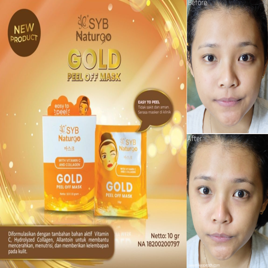 NATURGO SYB GOLD PEEL OFF MASK VIT C COLLAGEN BPOM 100% ORIGINAL ...