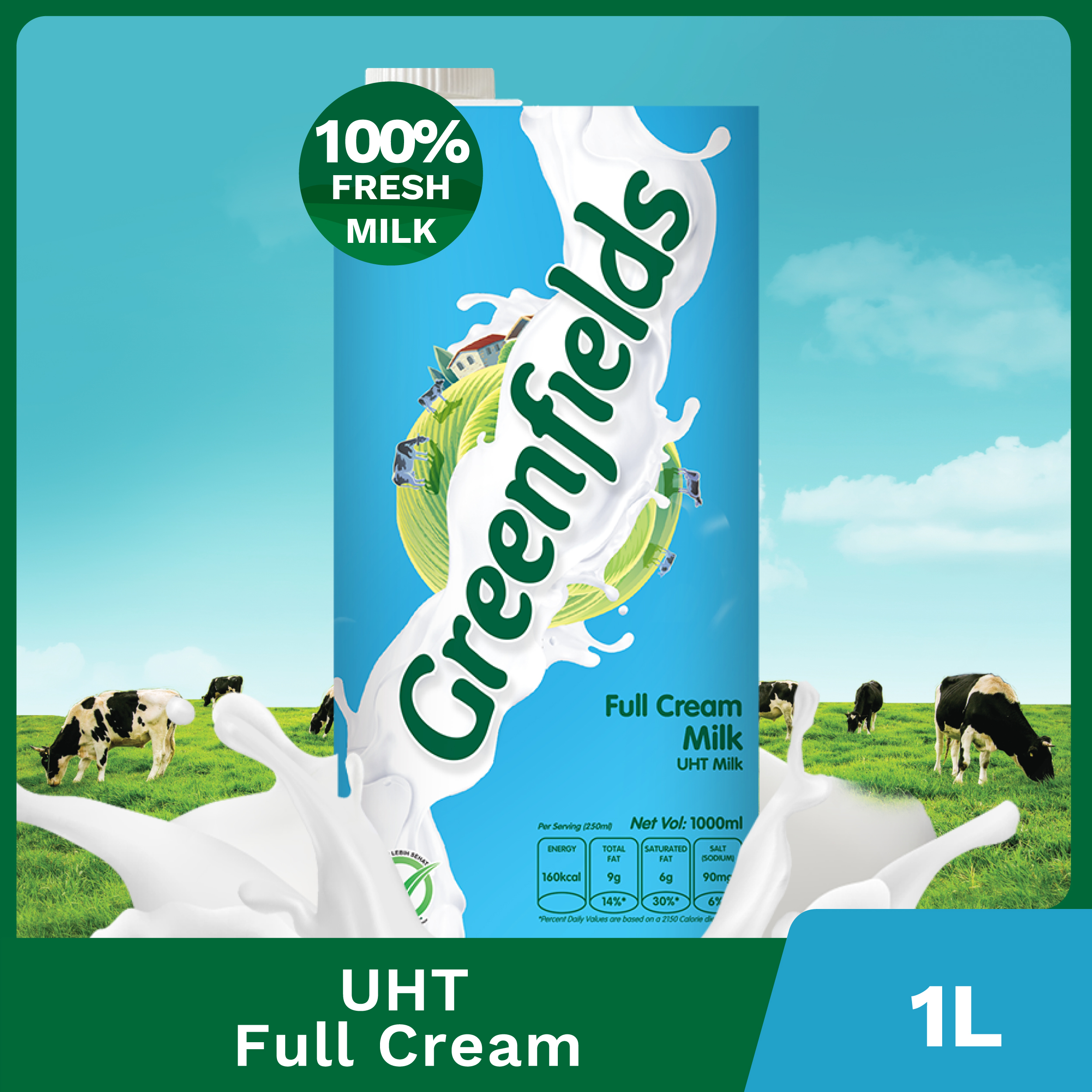 Greenfields Milk UHT Full Cream 1000 ml | Lazada Indonesia