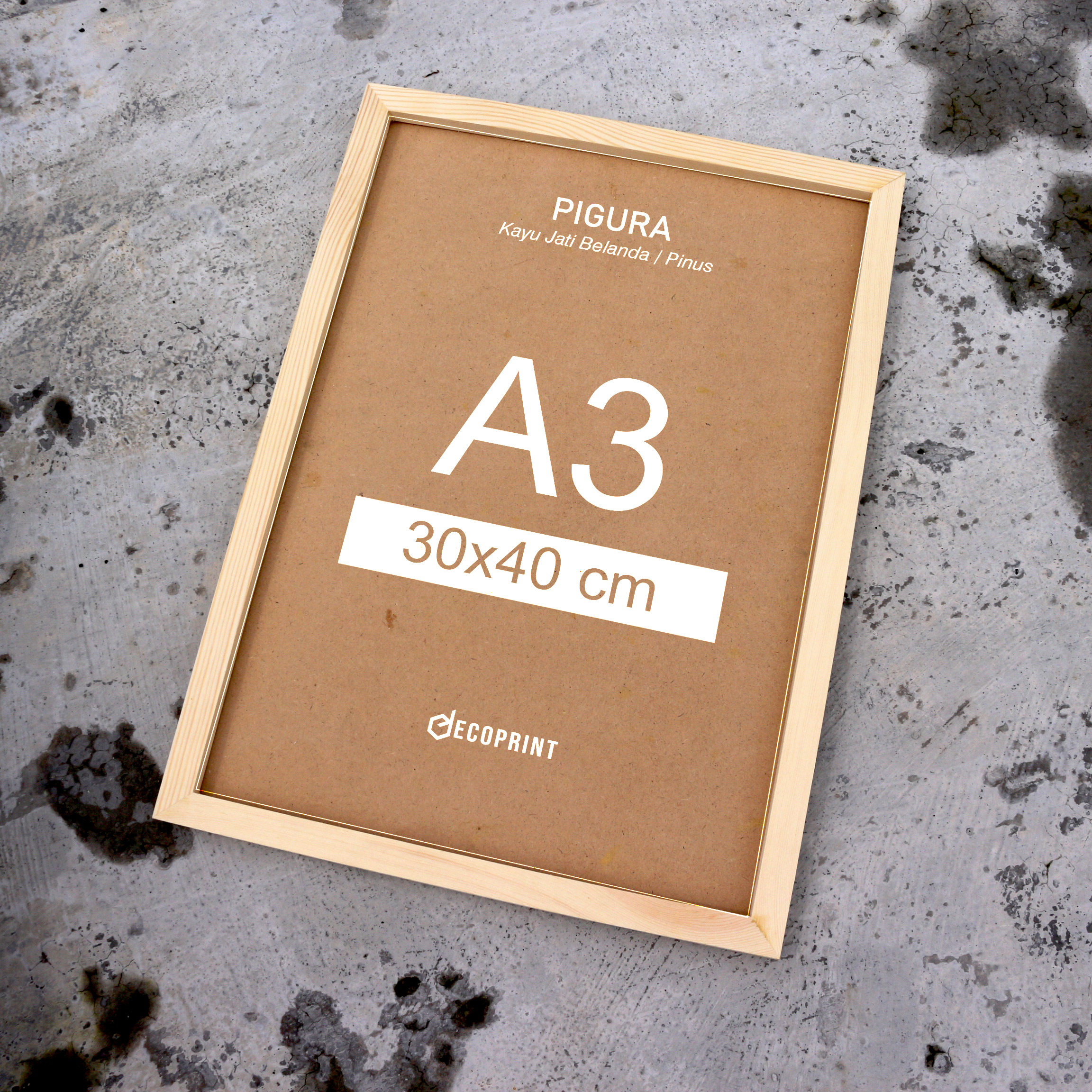 Pigura Kayu Jati Belanda Ukuran 12R Bingkai Frame Kayu Jati Belanda ...