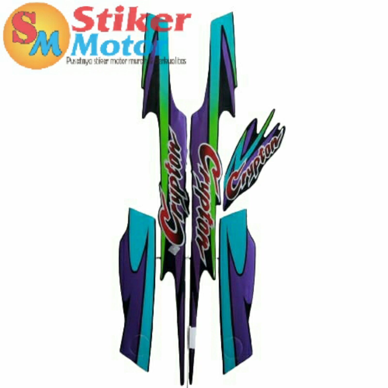 sticker striping motor yamaha crypton 1997 hijau | Lazada Indonesia