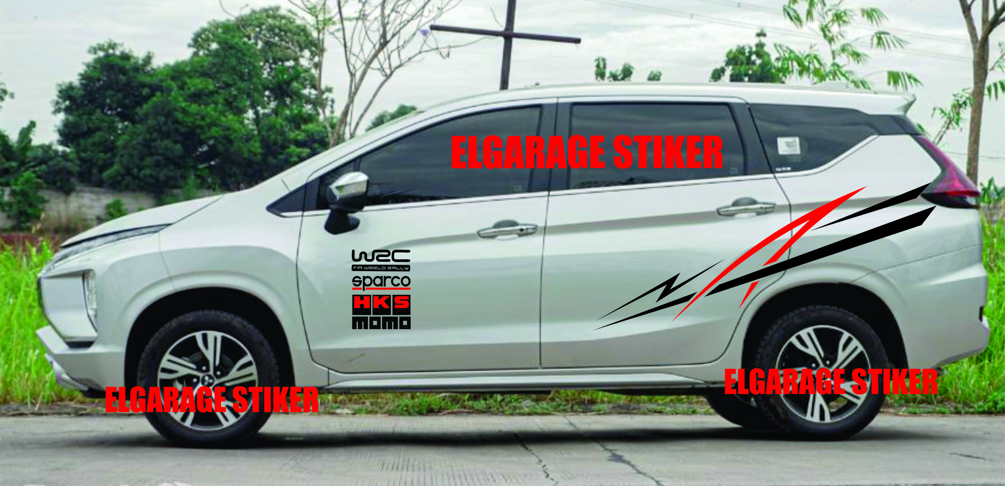 Stiker mobil xpander stiker body smping mobil xpander cutting stiker ...