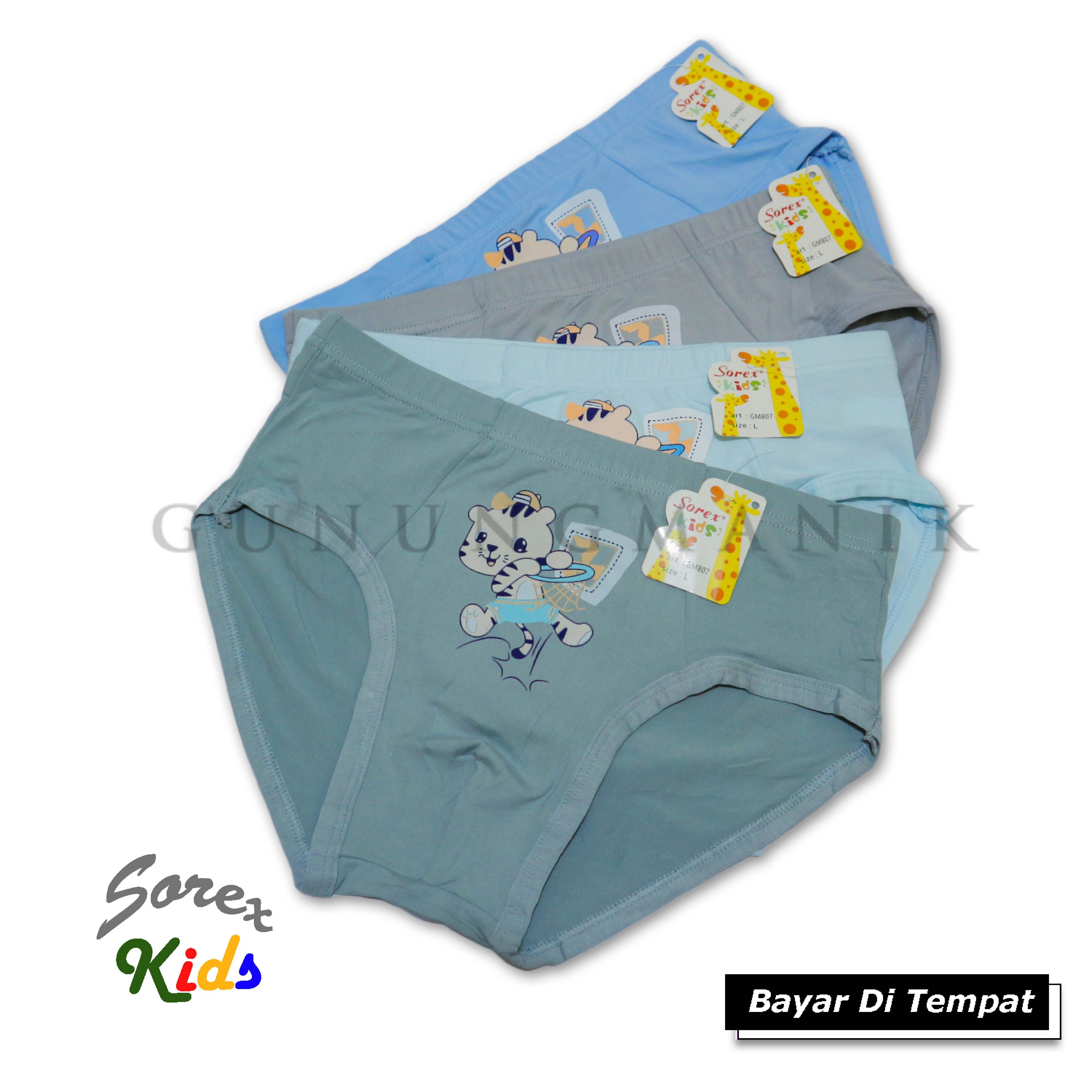 CD Sorex Kid's pakaian dalam anak size M/L/XL warna random celana anak ...